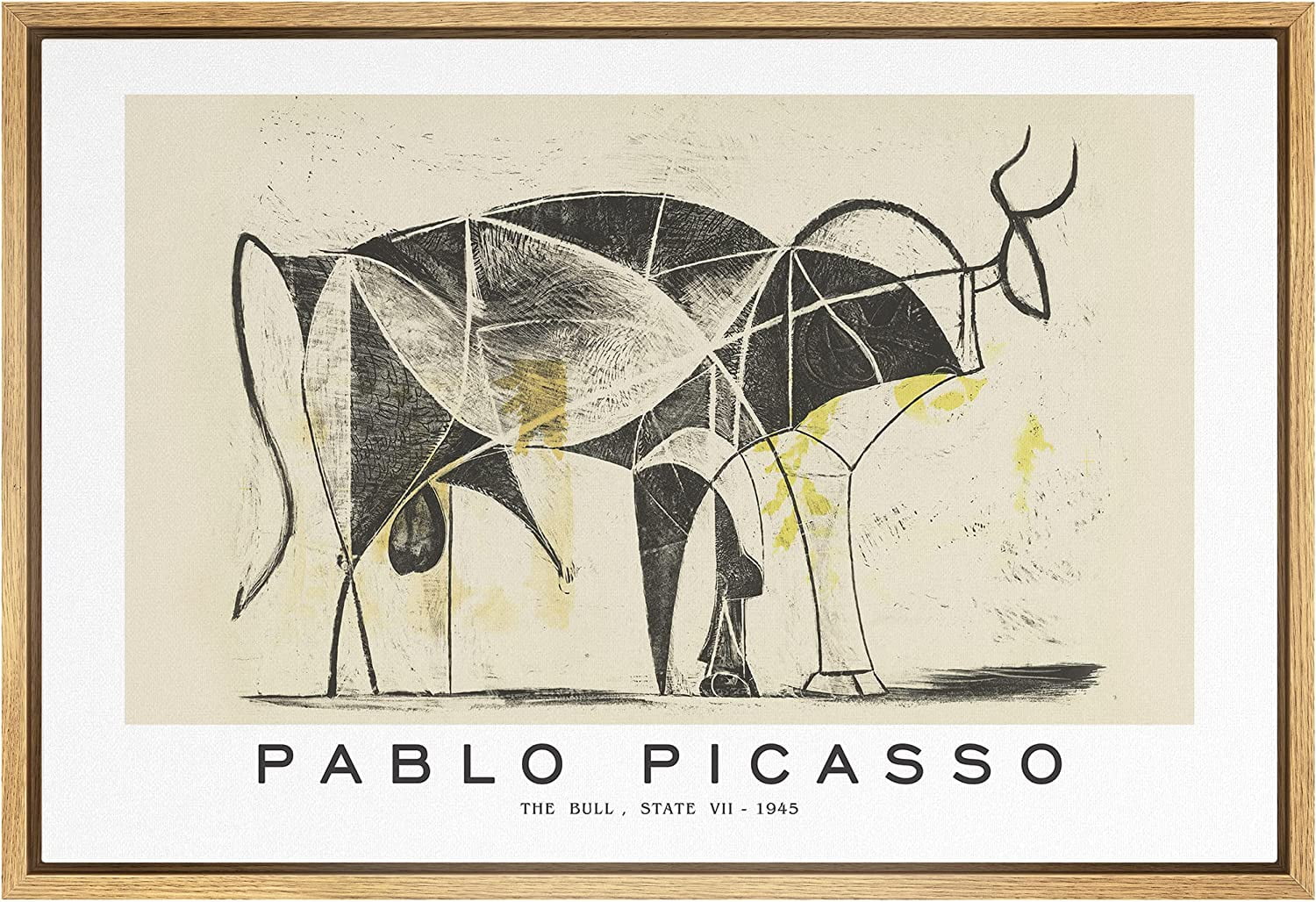 AEFER Unframed Canvas Print Wall Art The Bull, State VII by Pablo ...