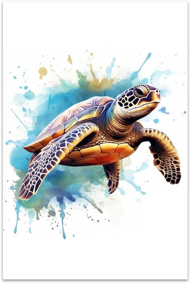 AEFER Unframed Canvas Wall Art, Fun Bubble Zebra Wall Decor Print ...