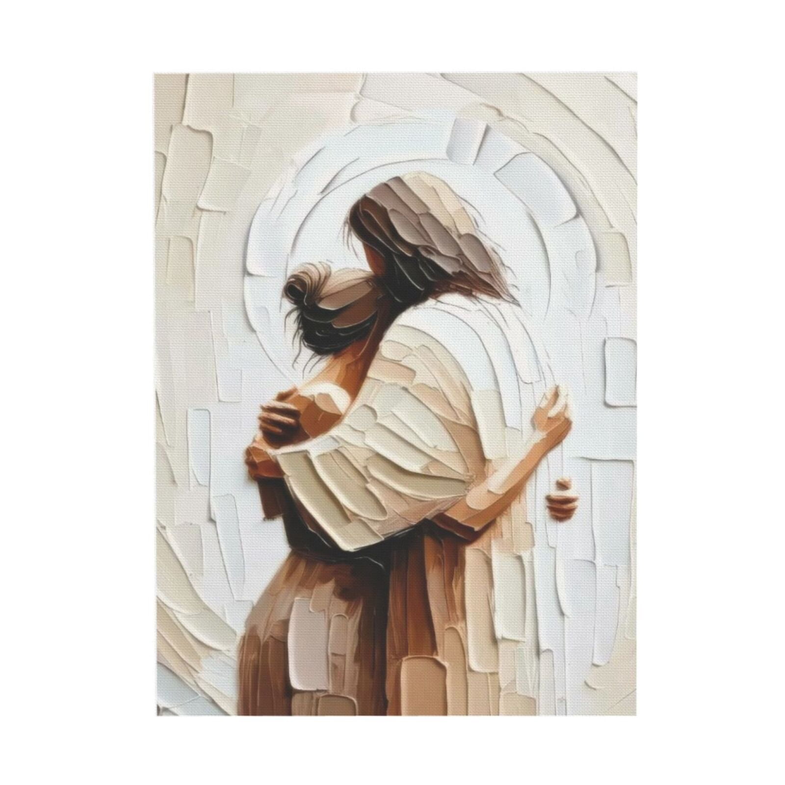 AEFER Jesus Canvas Wall Art Jesus Embracing Woman Safe in His Arms Wall ...