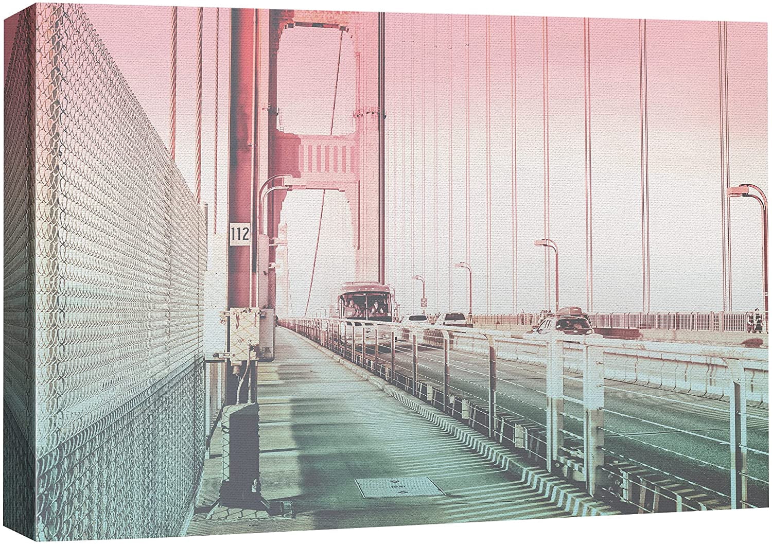AEFER Unframed Wall Art Print Scenic 80s Bay Bridge Walk Pop Culture ...