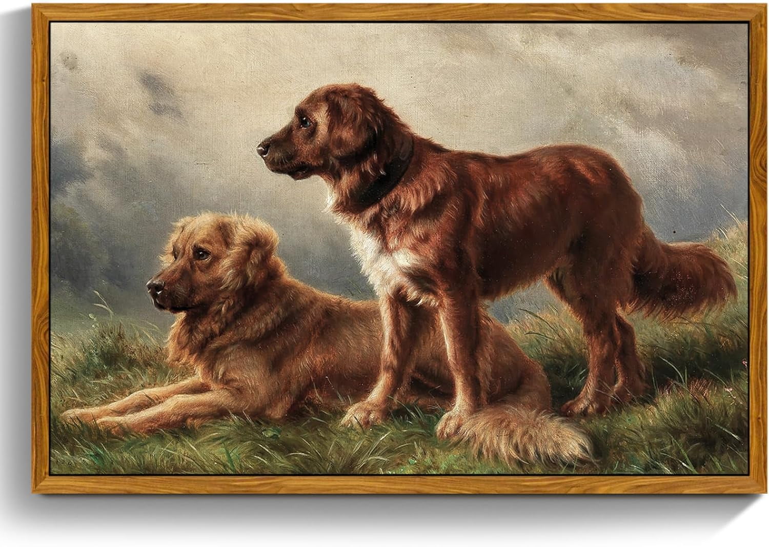 AEFER Unframed Wall Art Prints, Still Life Dogs Vintage Decor Paintings ...
