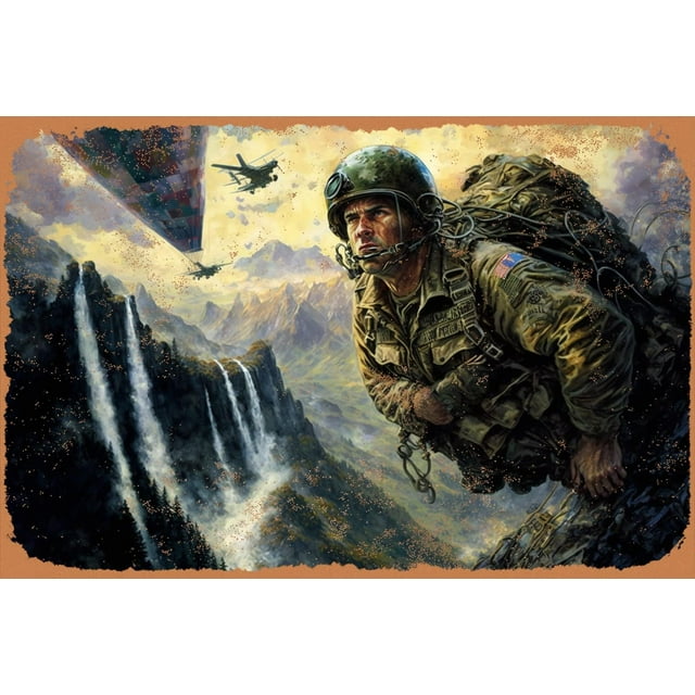 AEFER Us Army Airborne Metal Tin Sign For Home Kitchen Wall Decor Sign ...