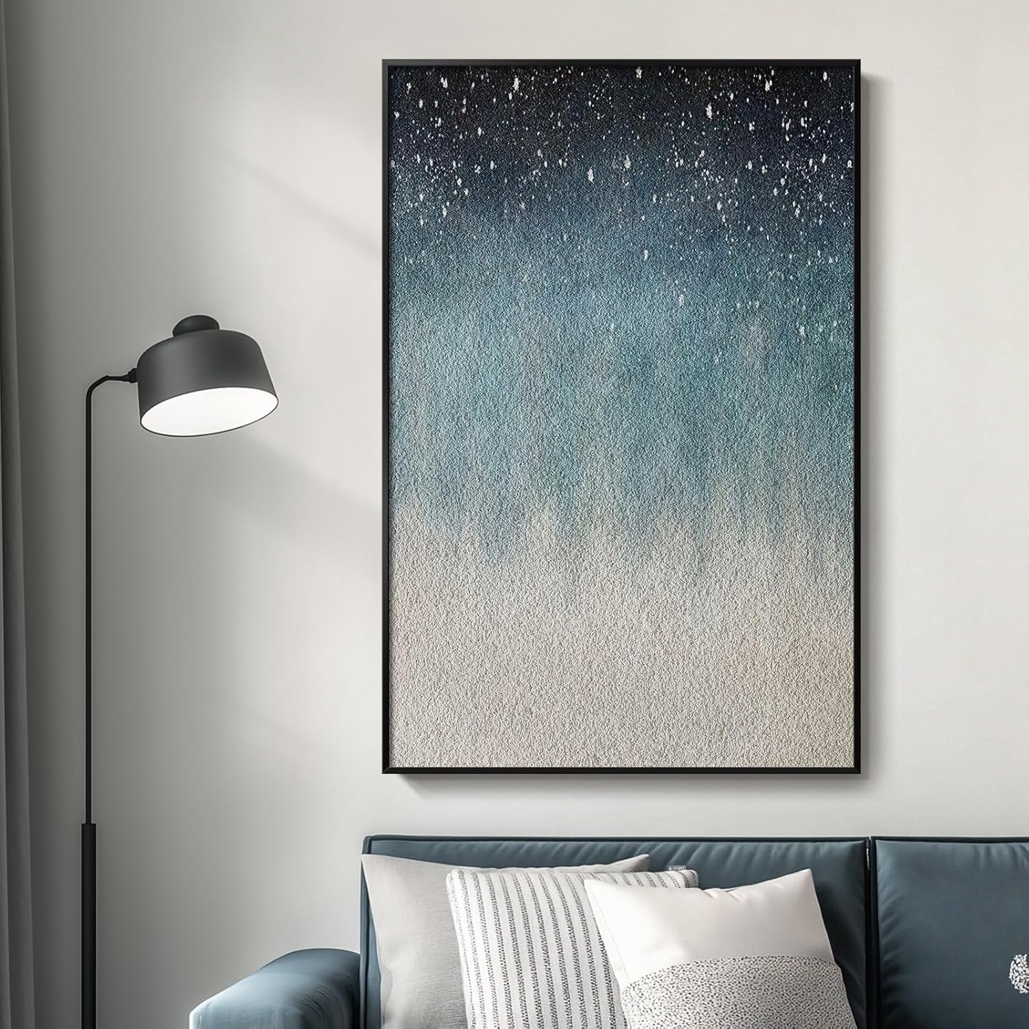 AEFER VAN GOGH ART Unframe Blue Abstract Starry Night Art Print, 24x36 ...