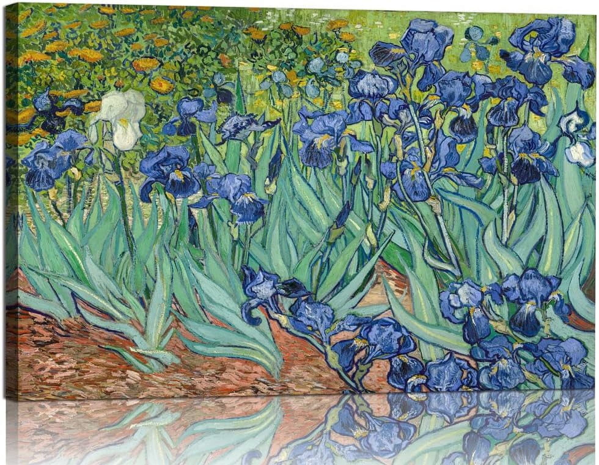 AEFER Van Gogh Wall Art Irises Flower Garden Canvas Art Prints Famous ...