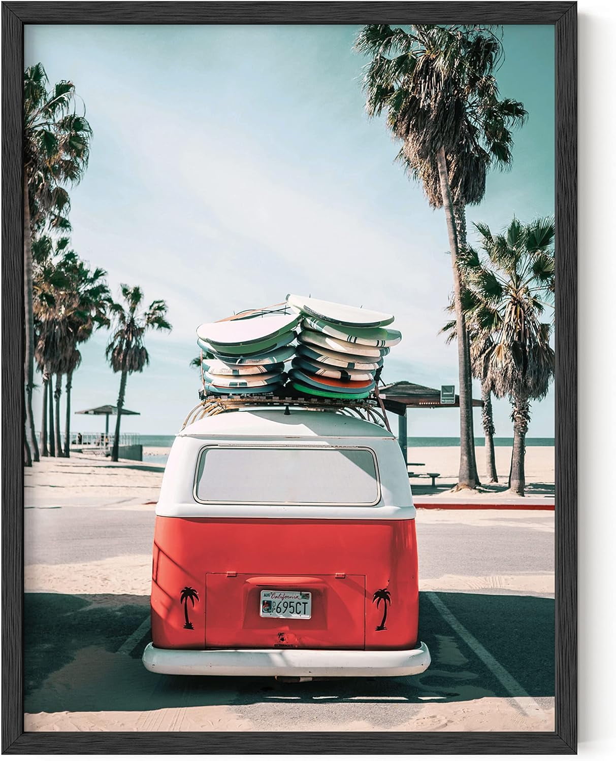 AEFER Vintage Beach Wall Art and Surf Decor Vintage Beach Posters and ...