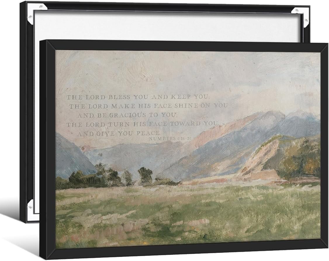 AEFER Vintage Christian Bible Verse Religious Canvas Wall Art 11x14in ...