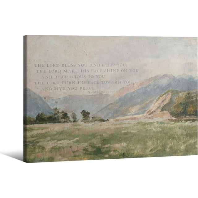 AEFER Vintage Christian Bible Verse Religious Canvas Wall Art 12x16in ...