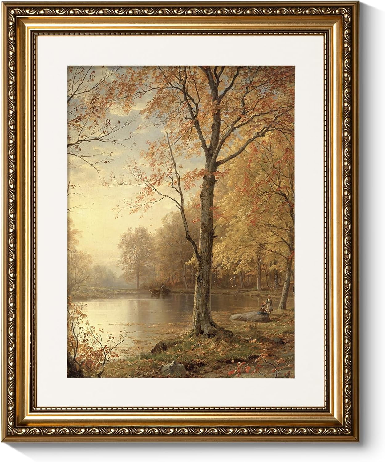 AEFER Vintage Gold Unframed Wall Art Room Decor, 13x16 inch Classic ...