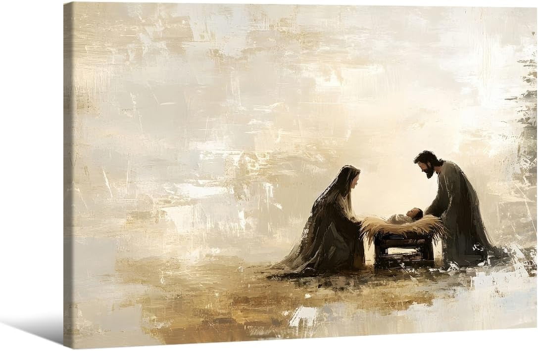 AEFER Vintage Jesus Nativity Wall Art Jesus Christ Religion Poster ...