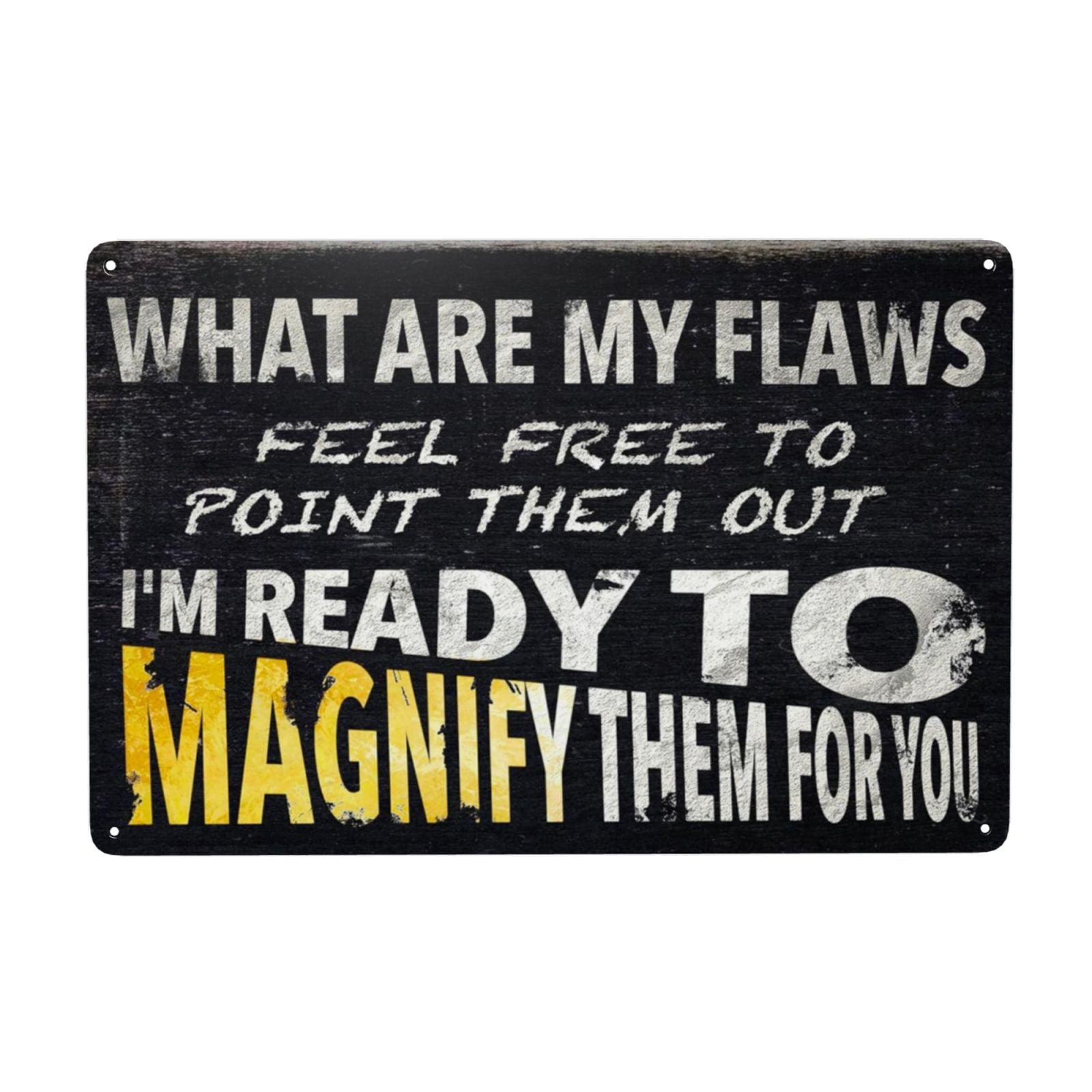 AEFER Vintage Man Cave Garage Sarcastic Funny Metal Tin Wall Decor ...