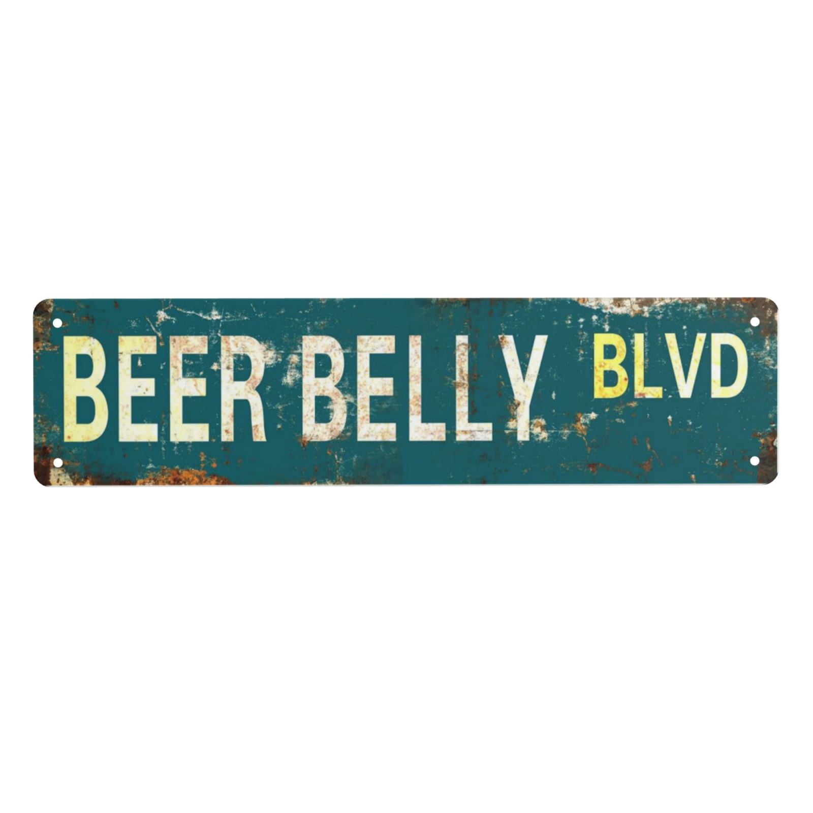 AEFER Vintage Metal Tin Sign Retro Beer Belly Blvd Signs Stylish Wall ...