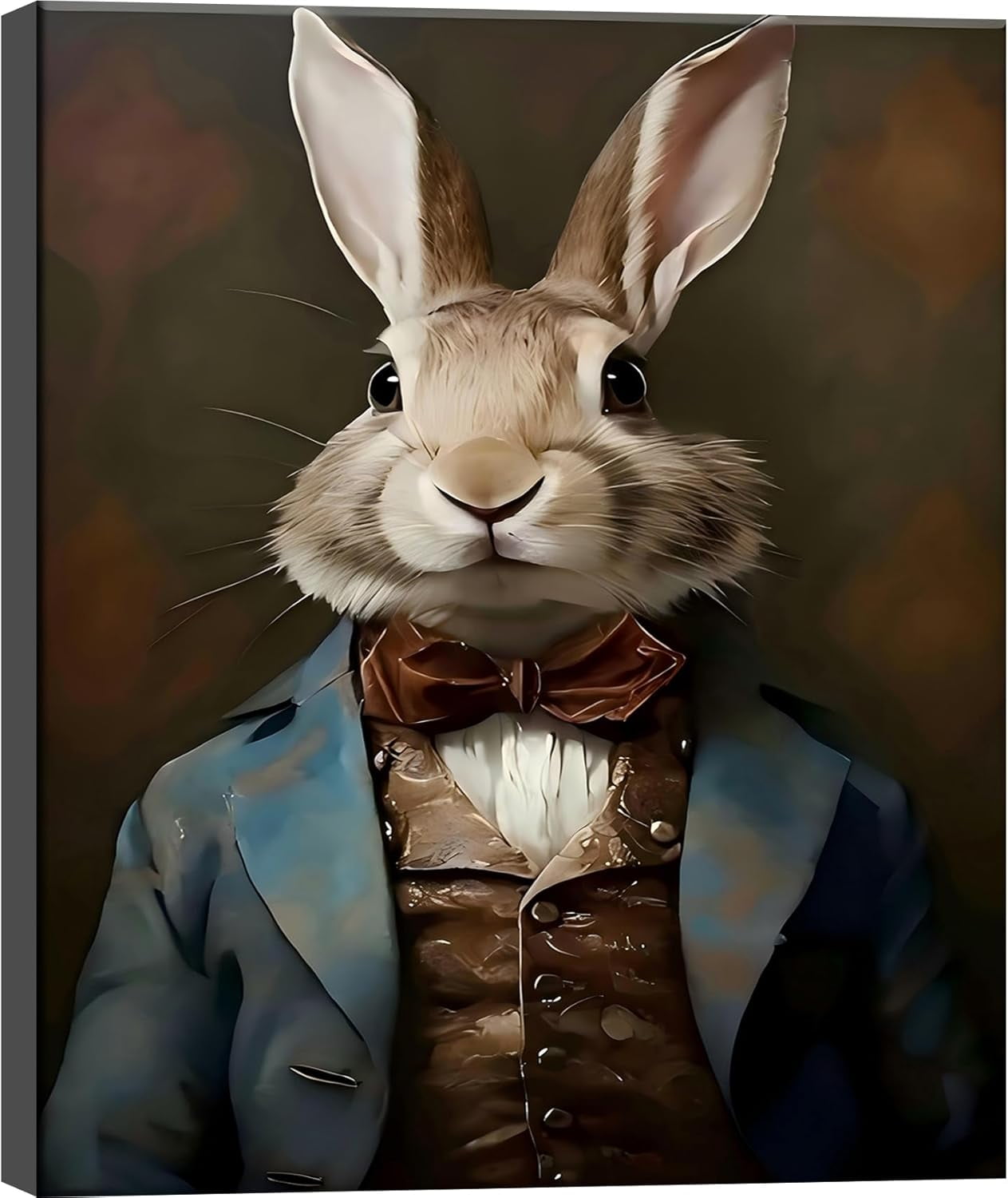 AEFER Vintage Rabbit Portrait Decor Spring Artwork and Bunny Pictures ...