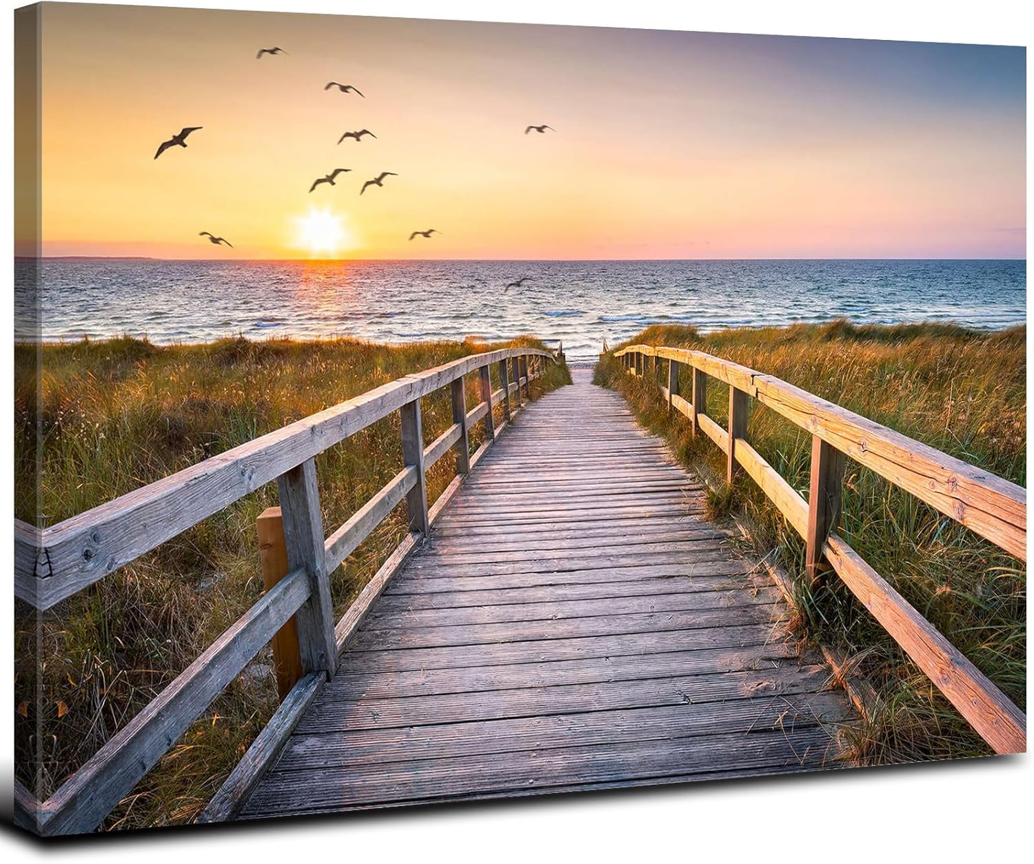 AEFER Vintage Seascape Wall Art Nature Ocean Landscape Picture Decor ...