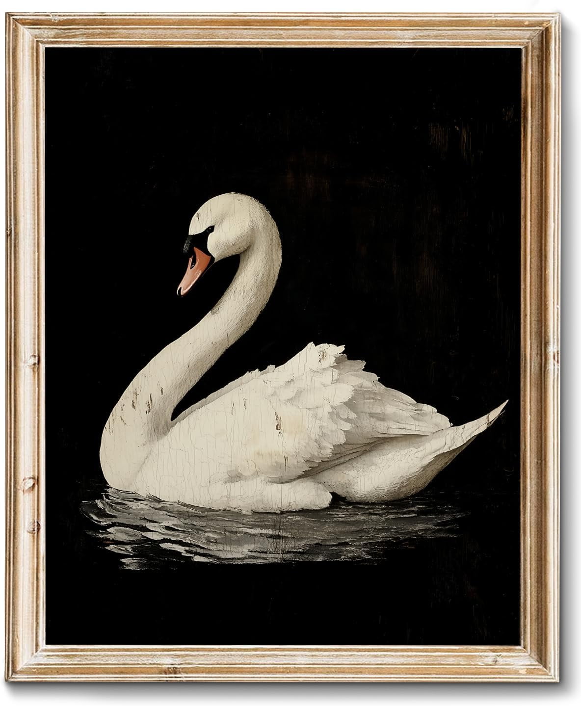 AEFER Vintage Swan Canvas Wall Art-Swan Vintage Art Prints for Wall ...