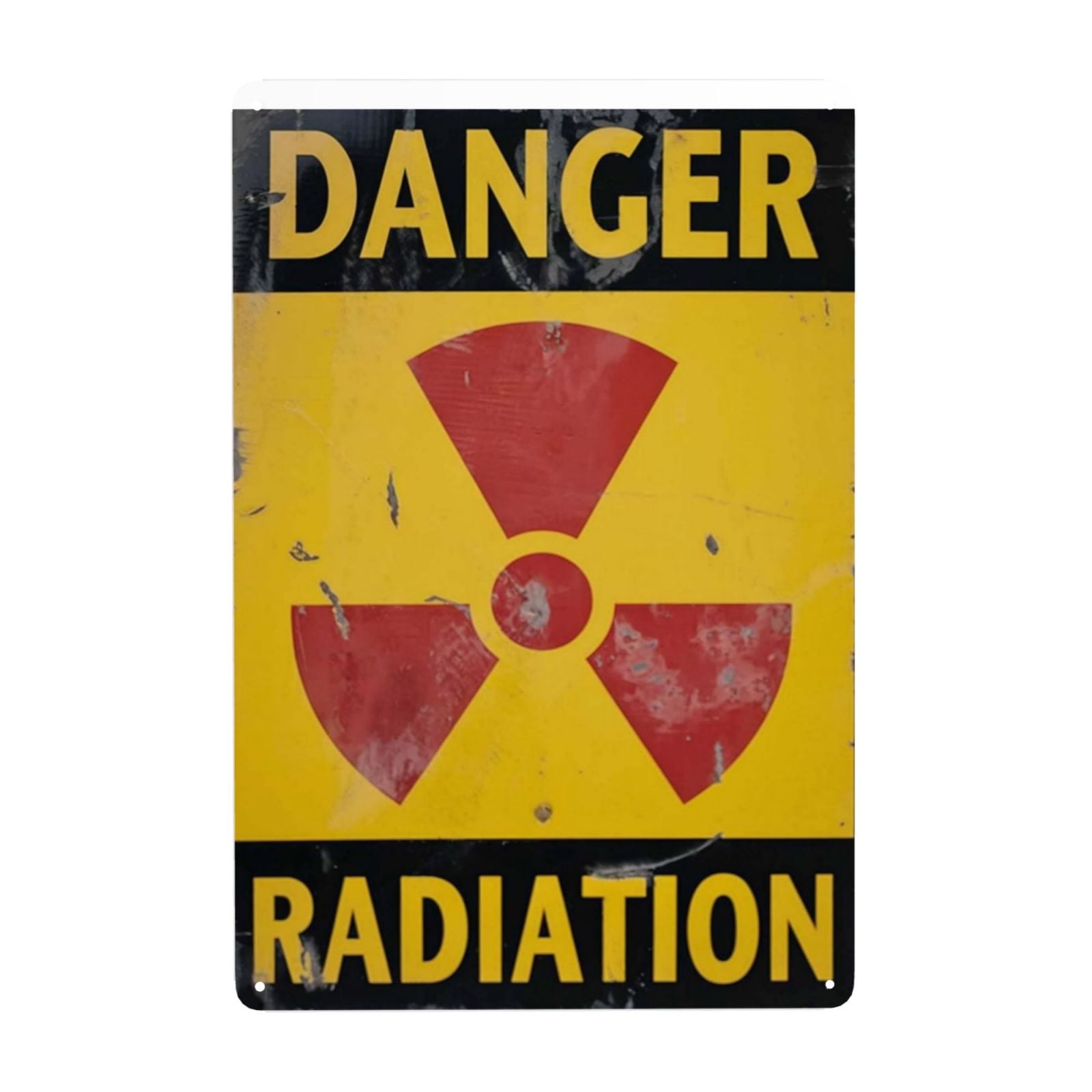 AEFER Vintage Tin Danger Sign Retro Metal Radiation Sign for Outdoor ...