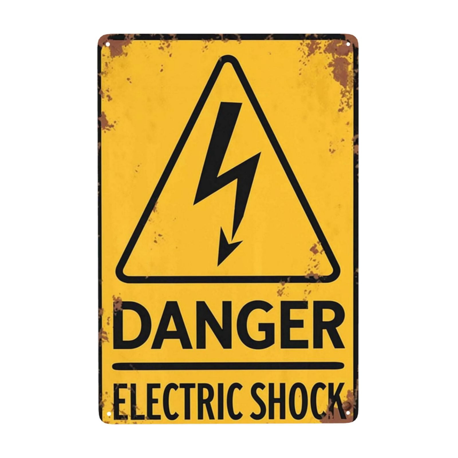 AEFER Vintage Tin Danger Sign Retro Metal electric shock Sign for ...