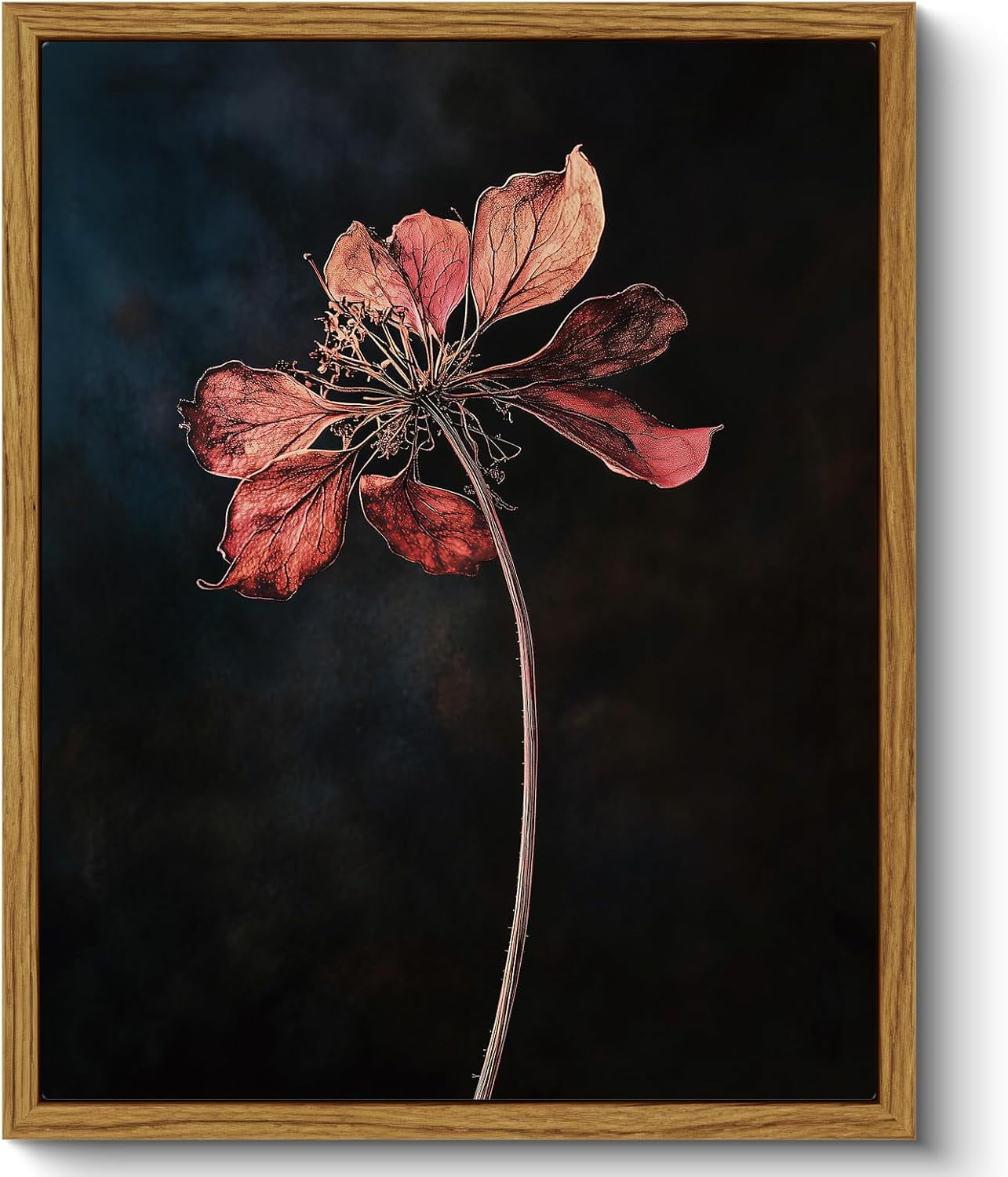 AEFER Vintage Unframed Botanical Wall Art, Bedroom Bathroom Dark Dried ...