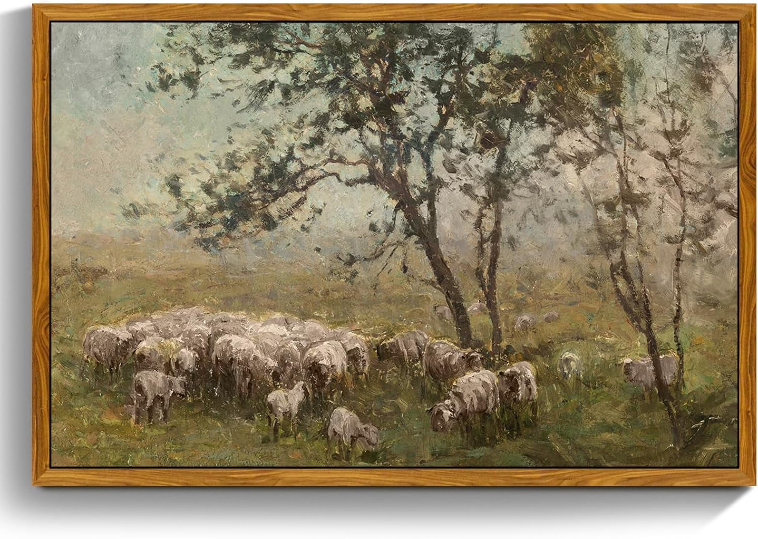 AEFER Vintage Unframed Wall Art, Animal Landscape Canvas Prints ...