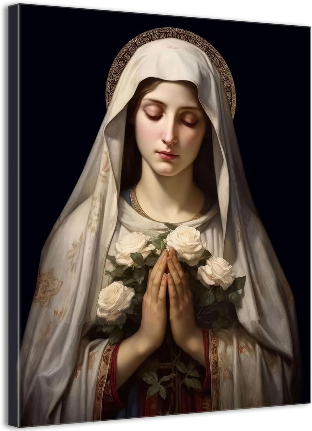 AEFER Virgin Mary Canvas Wall Art Christian Poster Prints Our Lady of ...
