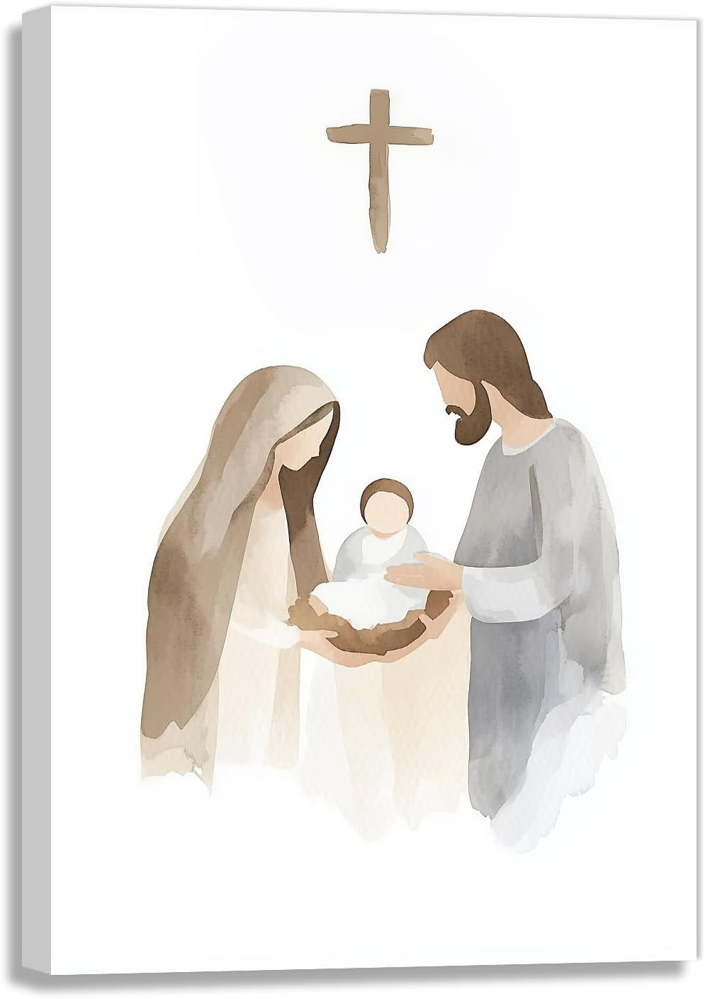 AEFER Virgin Mary And Jesus Canvas Wall Art Holy Family Posters Wall ...
