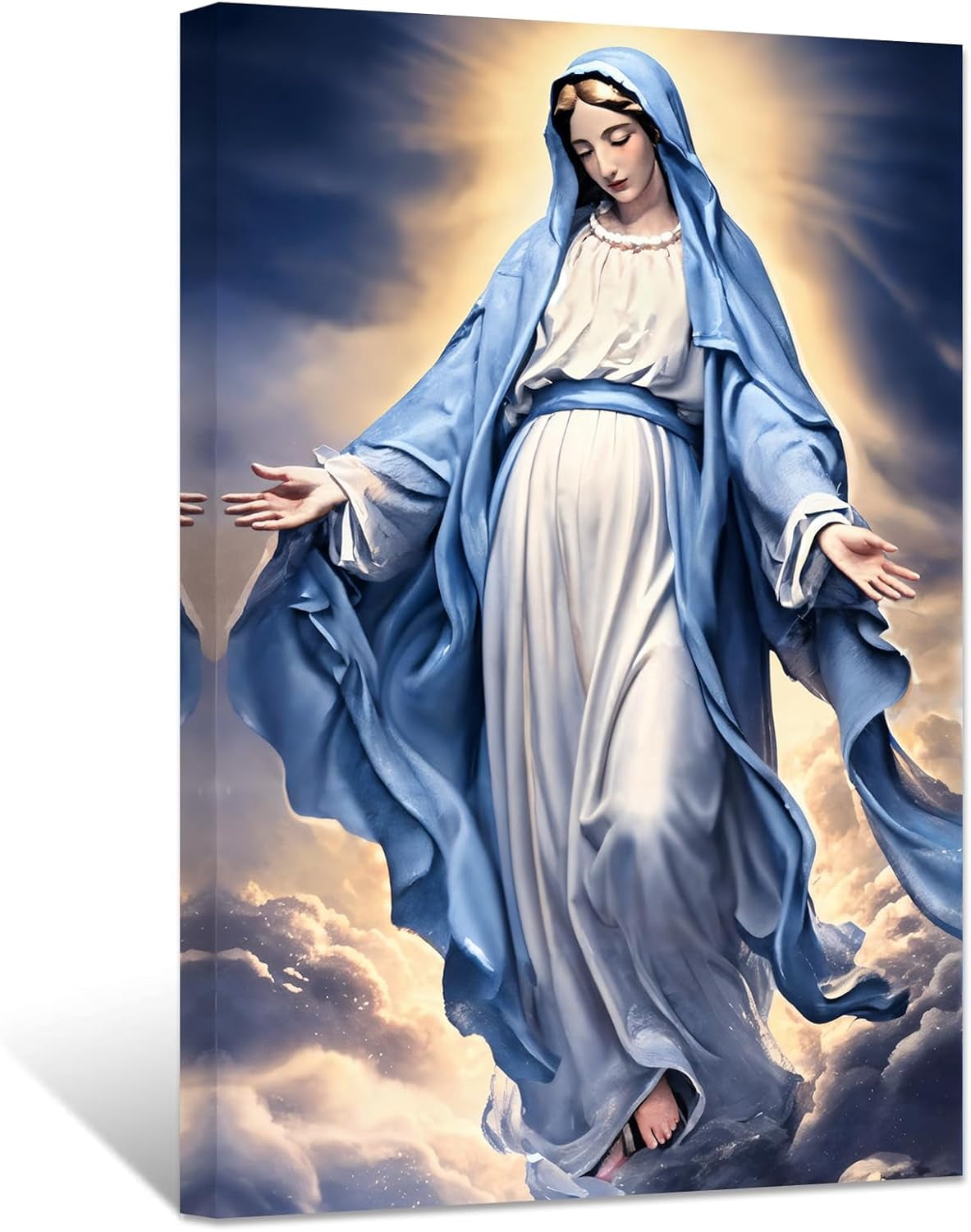 AEFER Virgin Mary Wall Art Jesus Mother Painting Prints on Canvas ...