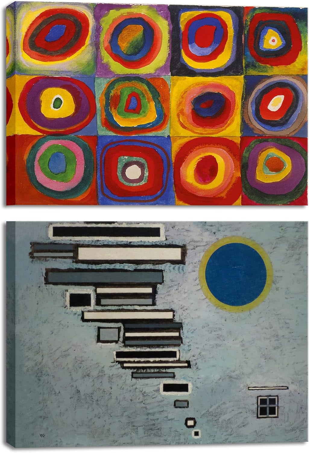 AEFER Virtual B Canvas Wall Art Wassily Kandinsky Unequal 1932,Squares ...