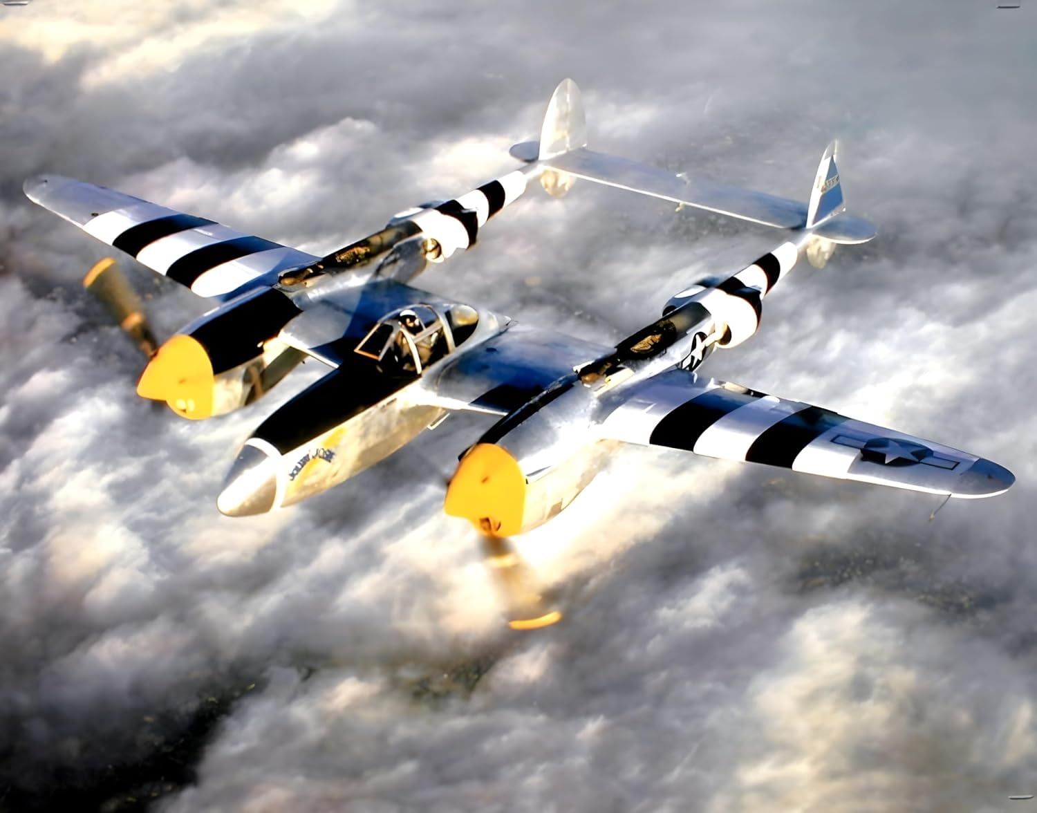 AEFER WWII P38 Lightning Fighter Jet Plane Aviation Aircraft Wall Decor ...