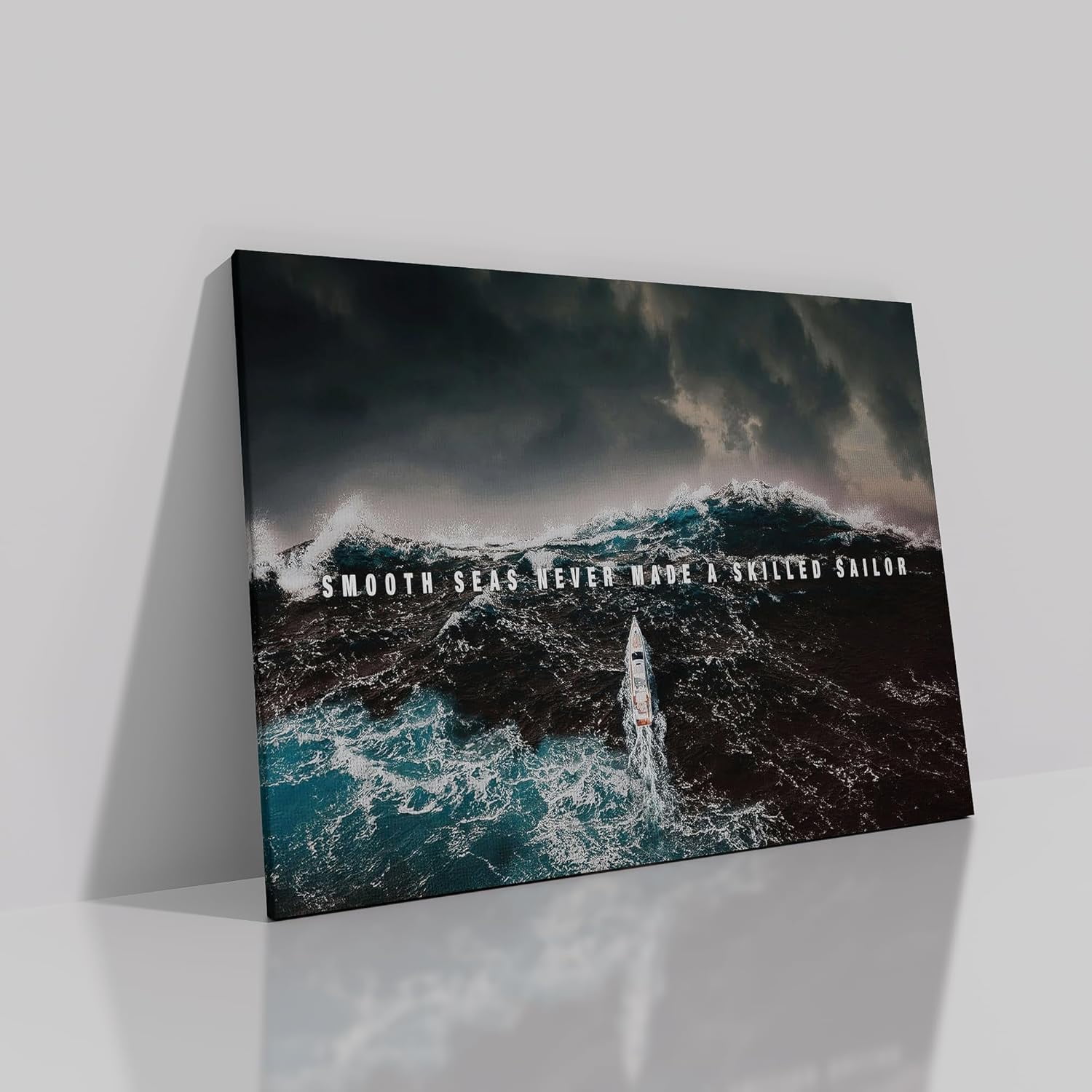 AEFER Wall Art Canvas Poster Motivation Success Smooth Seas Painting ...