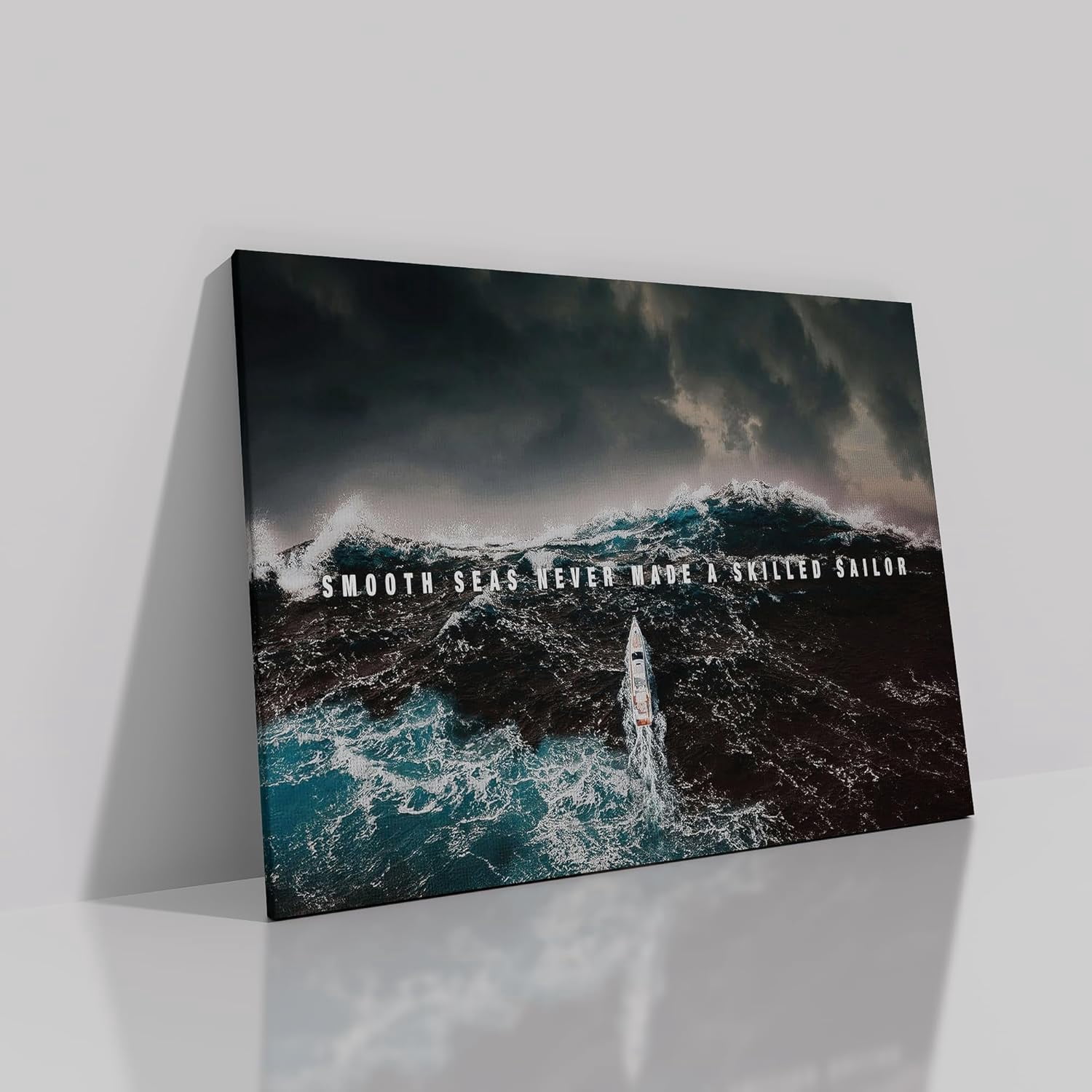 AEFER Wall Art Canvas Poster Motivation Success Smooth Seas Painting ...