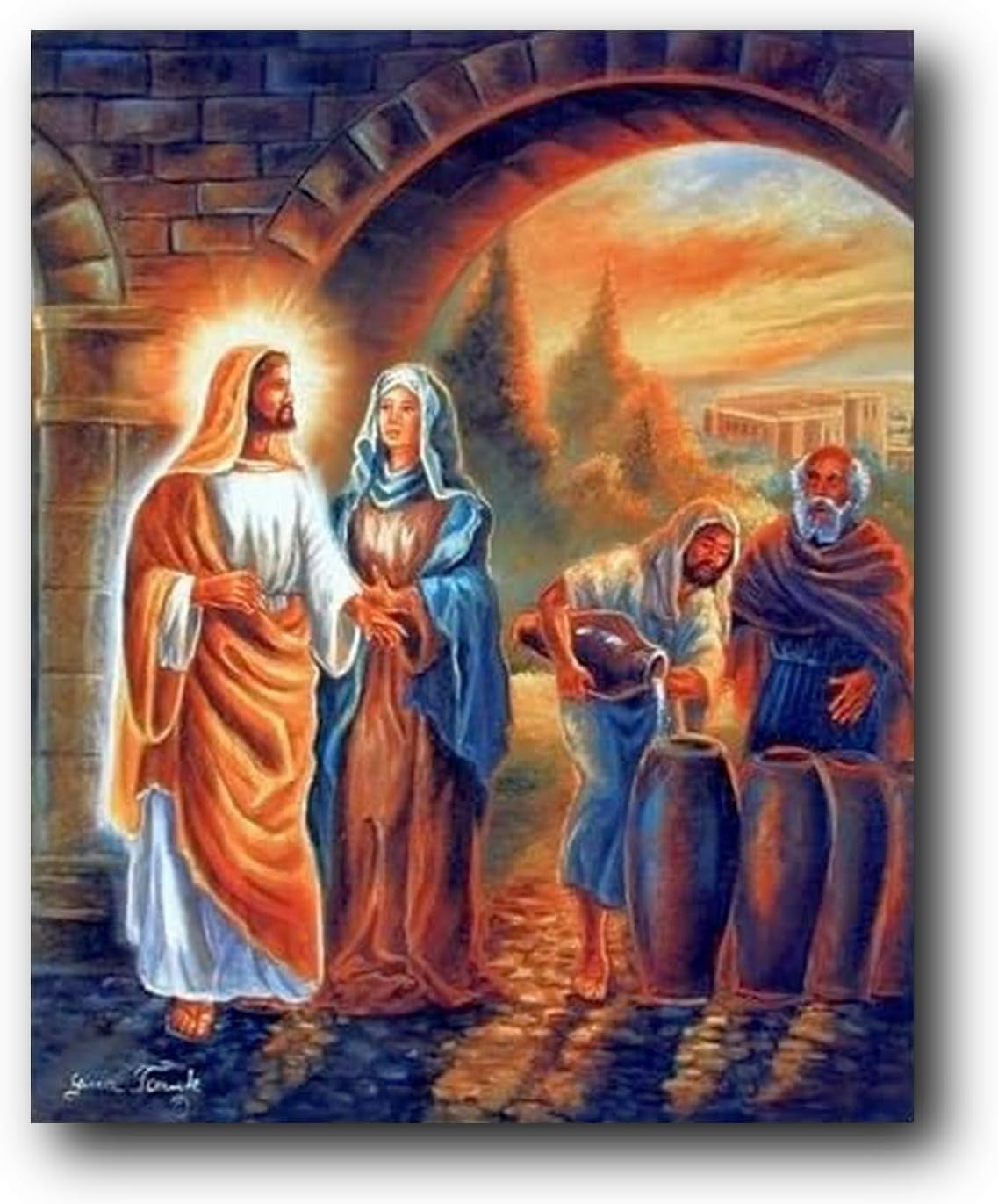 AEFER Wall Decor Picture Jesus Christ the First Miracle At Wedding ...