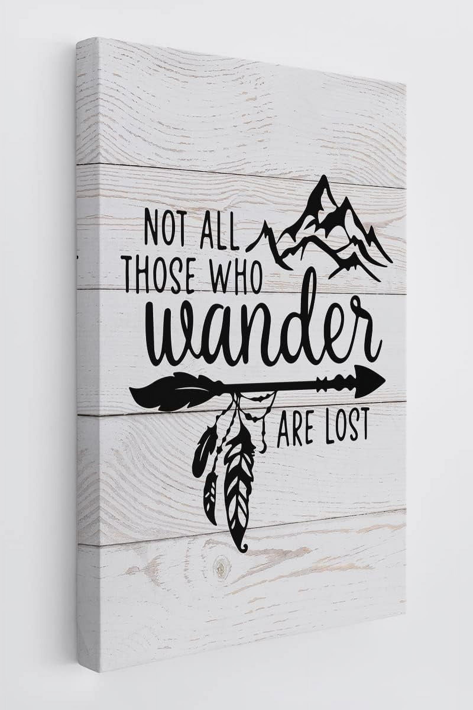 AEFER Not All Those Who Wander Are Lost Wall Art Canvas Farmhouse ...