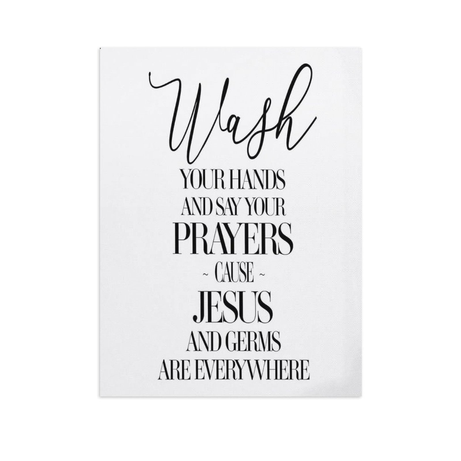AVOI Wash Your Hands and Say Your Prayers Sign, Wall Bathroom Sign with ...