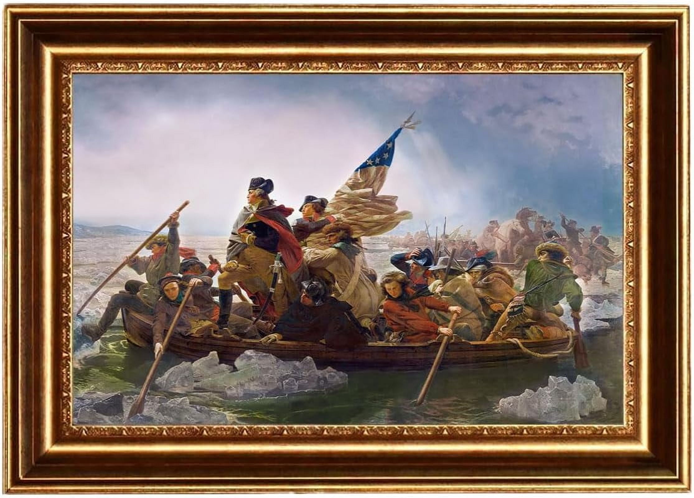 AEFER Washington Crossing the Delaware By Emanuel Gottlieb Leutze Oil ...