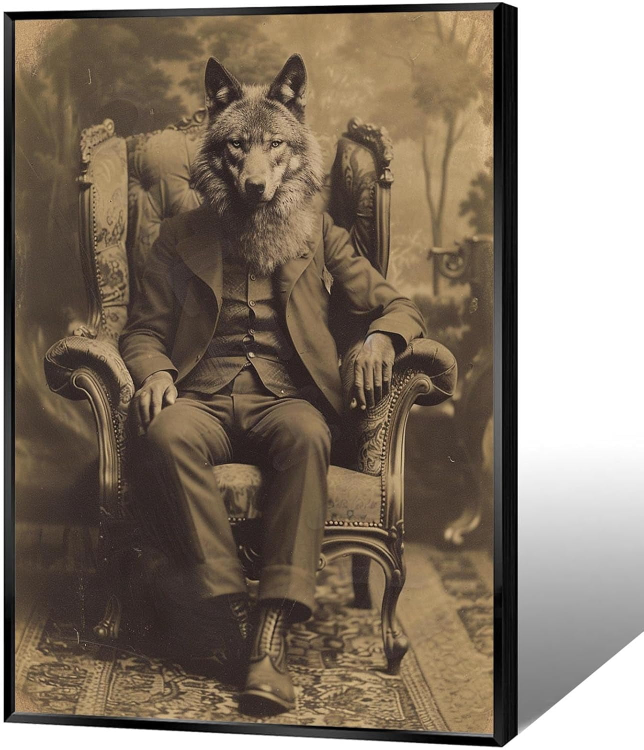 AEFER Werewolf Vintage Shoot Art Poster Print Canvas Wall Art Ideal for ...