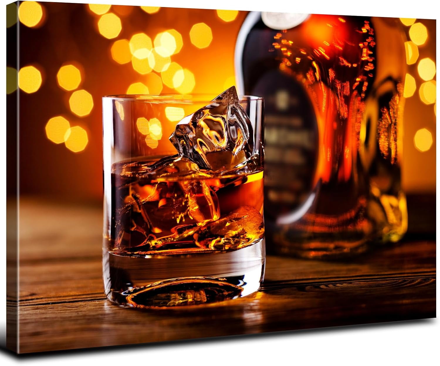 AEFER Whisky Wall Art Mens Room Decor Modern Kitchen Wall Decor Vintage ...