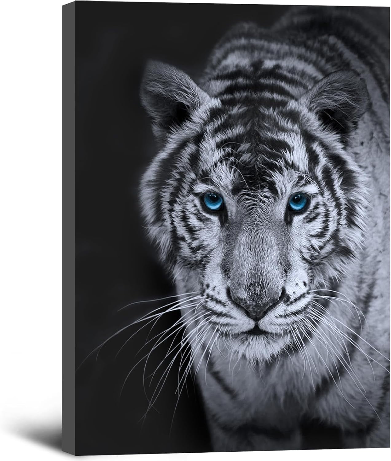 AEFER Wild Animal Canvas Wall Art Black & White Tiger Picture Wall ...