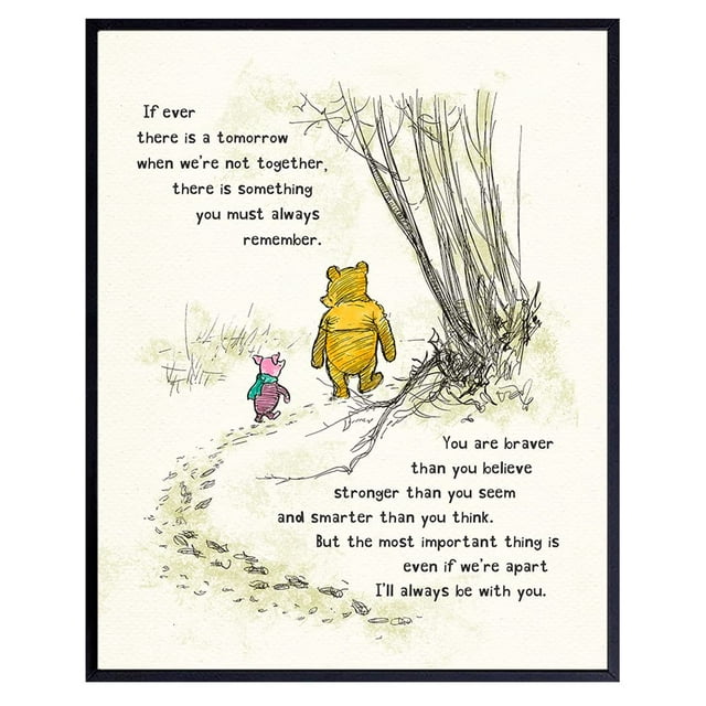 AEFER Winnie Wall Art - Pooh Kids Room Decor - Boys Room Decor - Little ...