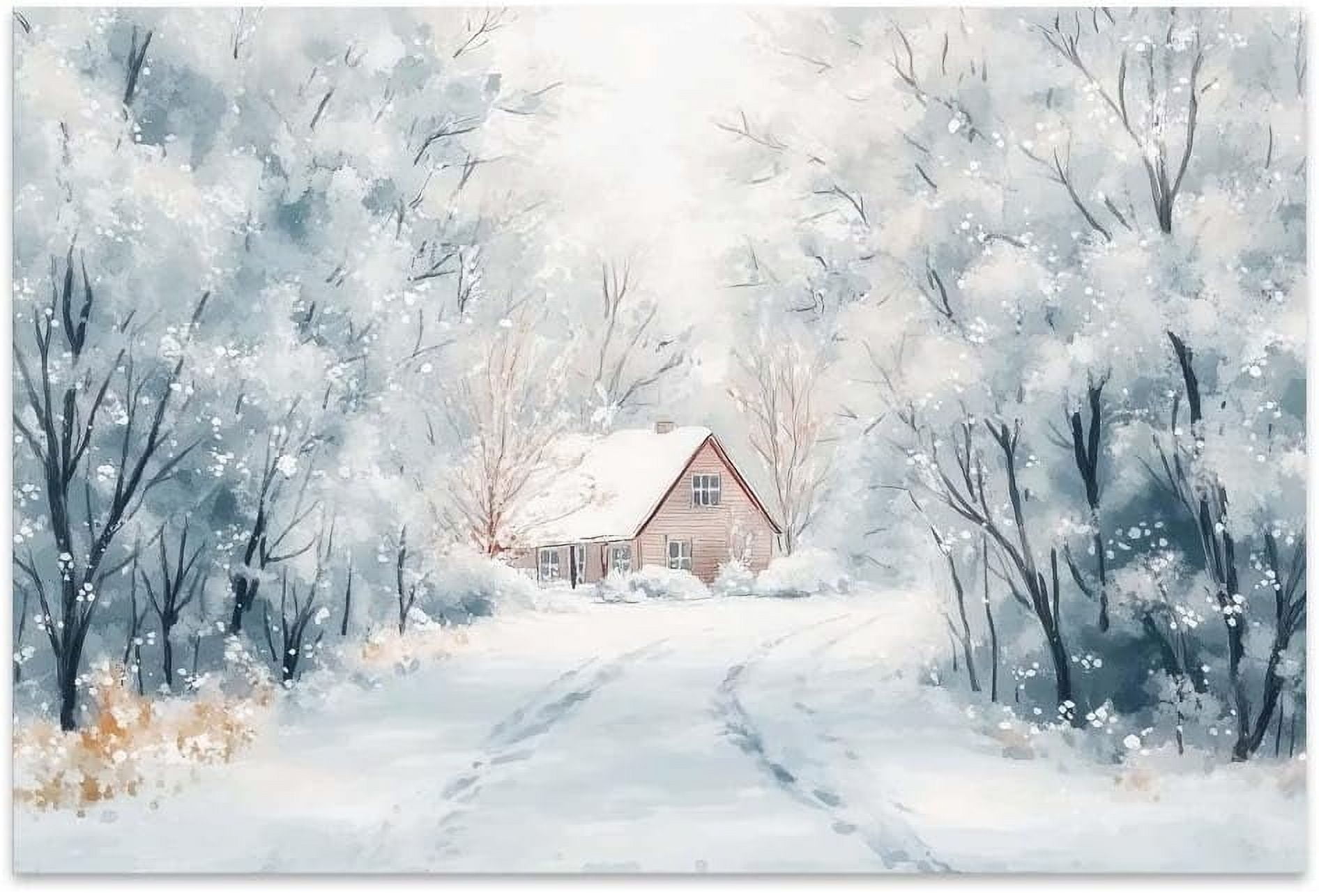 AEFER Winter Wall Art, Winter Forest Canvas Prints Country Wall Art ...