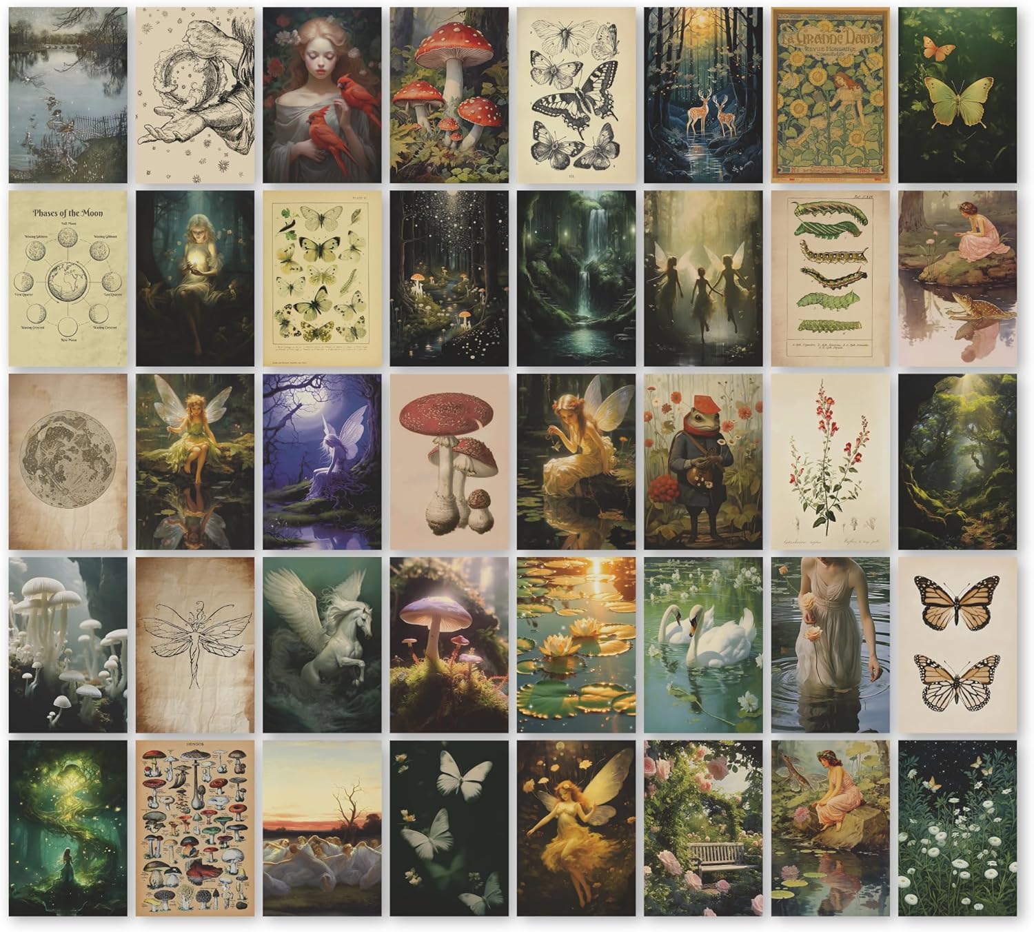 AEFER Witchy Home Decor Creepy Goth Posters Halloween Art Prints ...