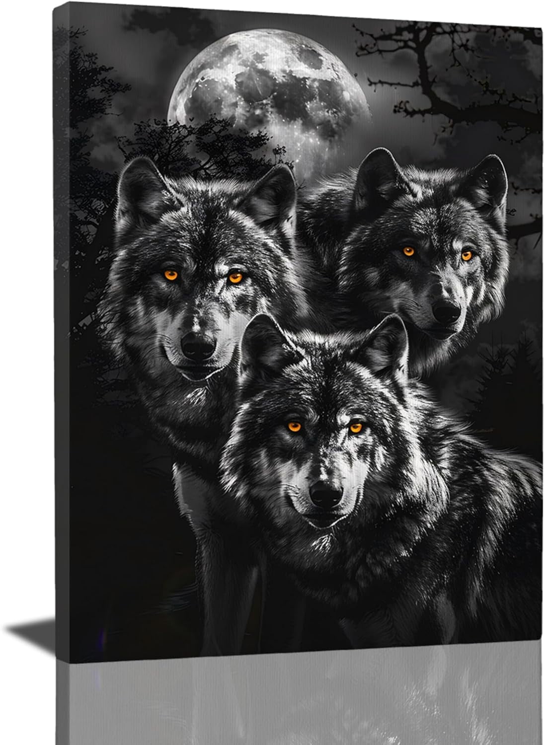 AEFER Wolf Decor Wall Art Wolf Bathroom Wall Decor Wolf Poster Wolf and ...