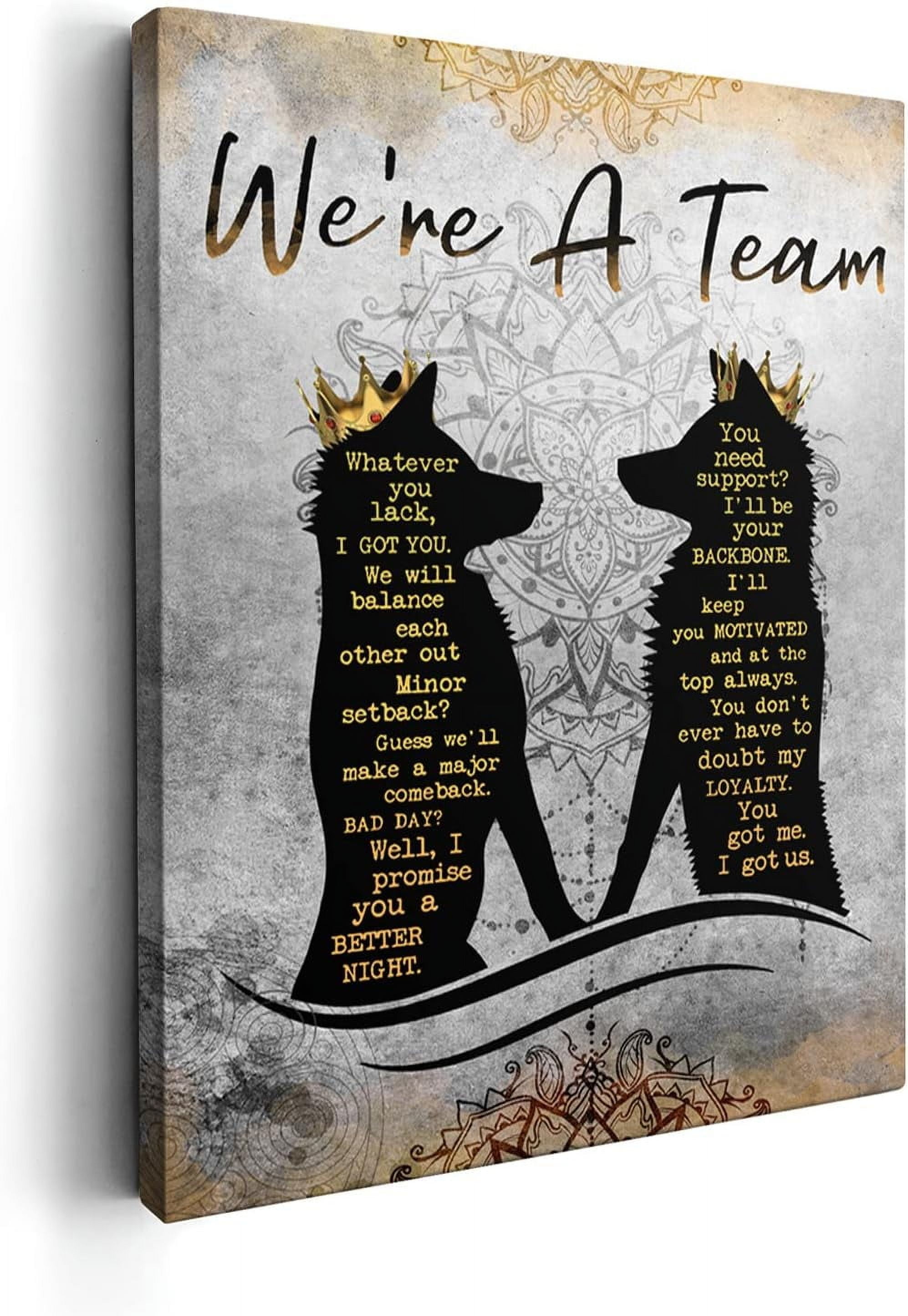 AEFER Wolf Picture Wall Decor The Wolves King and Queen with Crown Wall ...