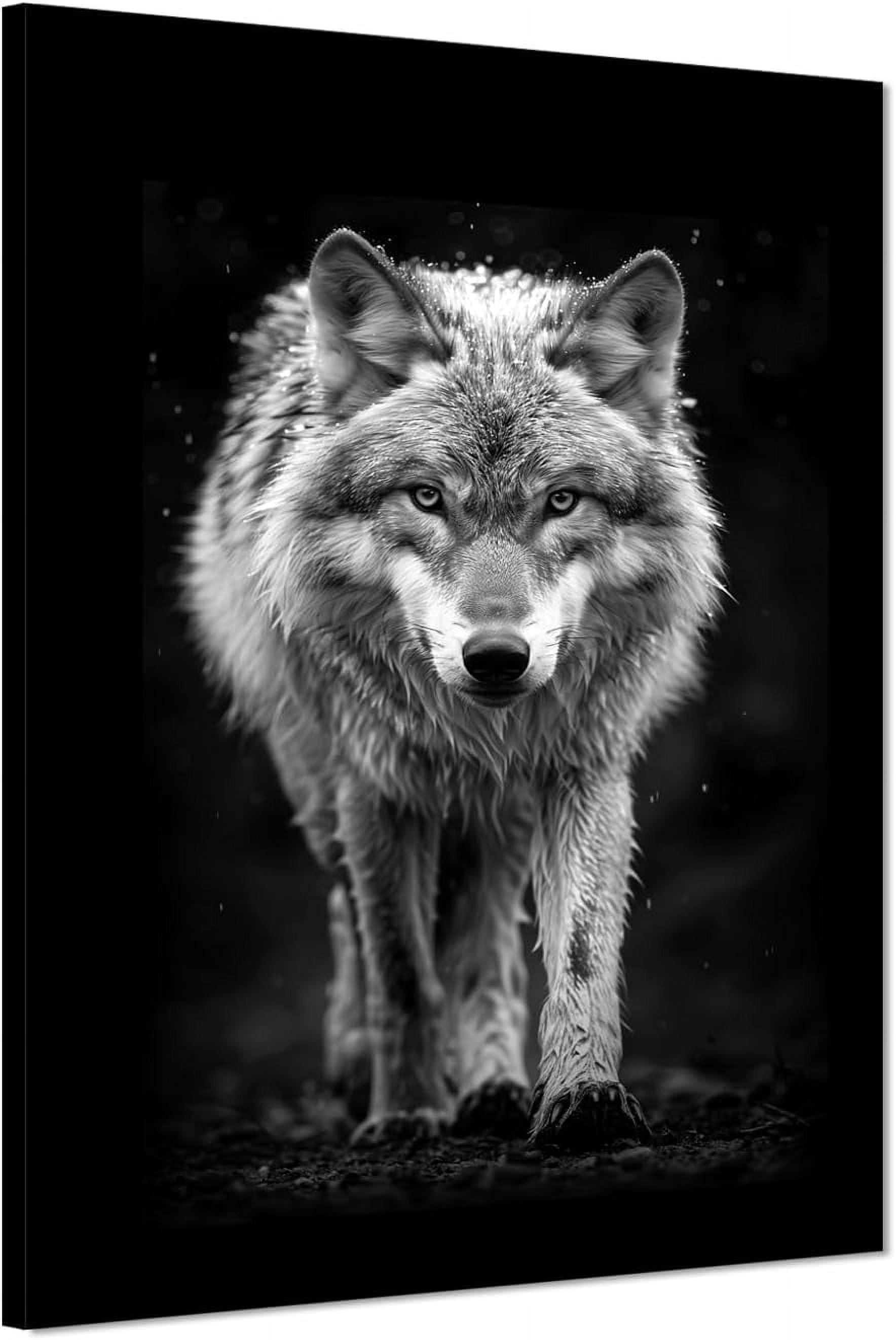 AEFER Wolf Pictures Wall Art Modern Black and White Animals Posters ...