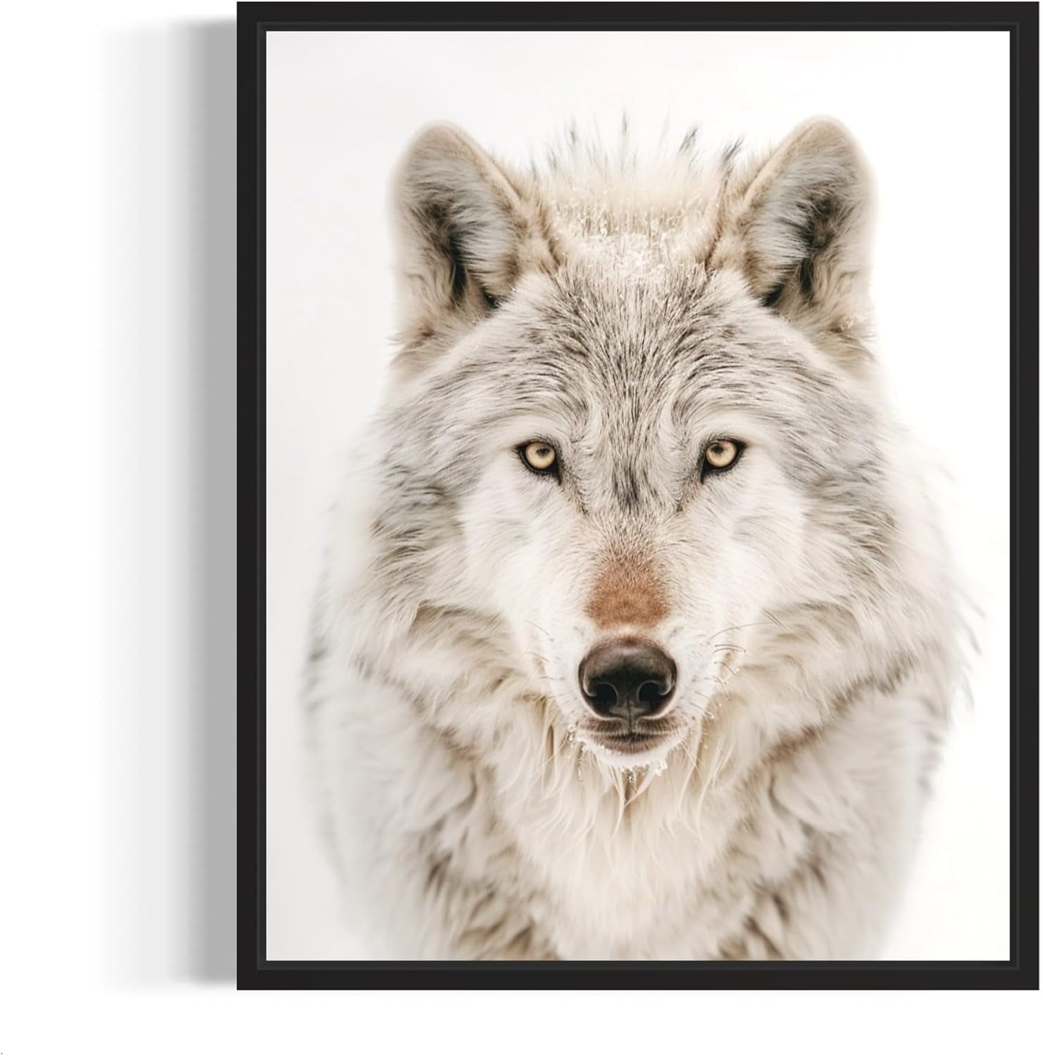 AEFER Wolf Poster Art Print, Animal Portrait Wall Art Nature Decor ...