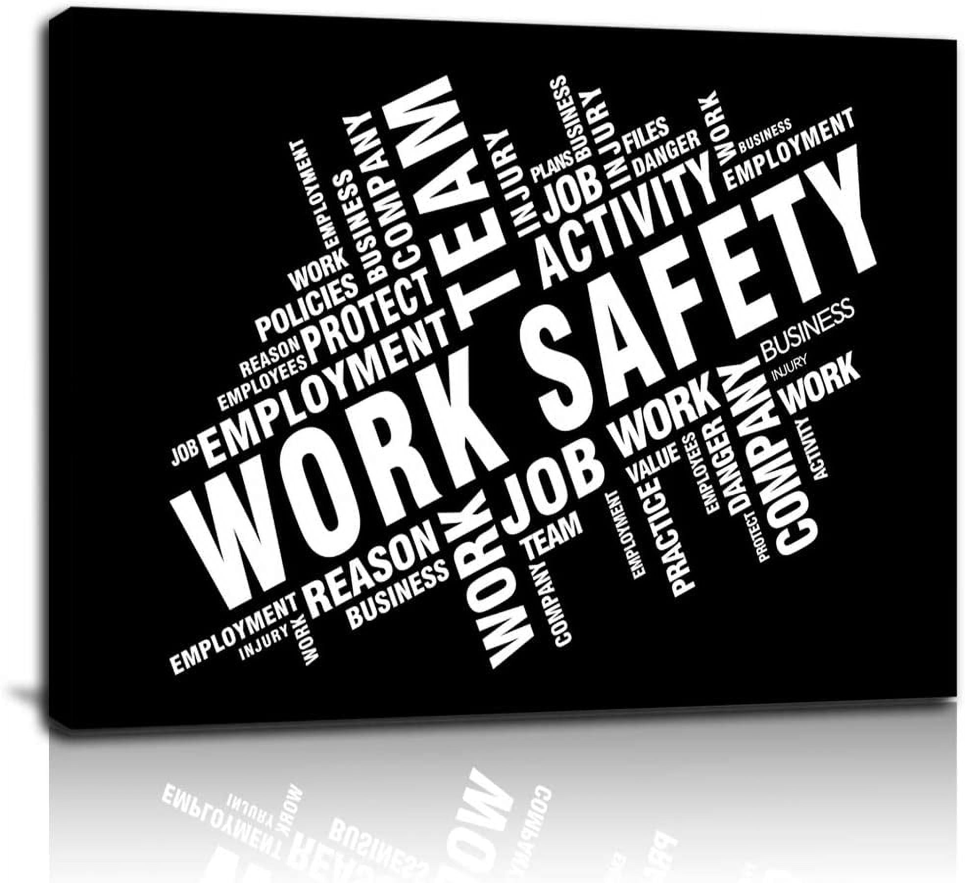 AEFER Work Safety Canvas Print Wall Art for company Office Wall Art ...