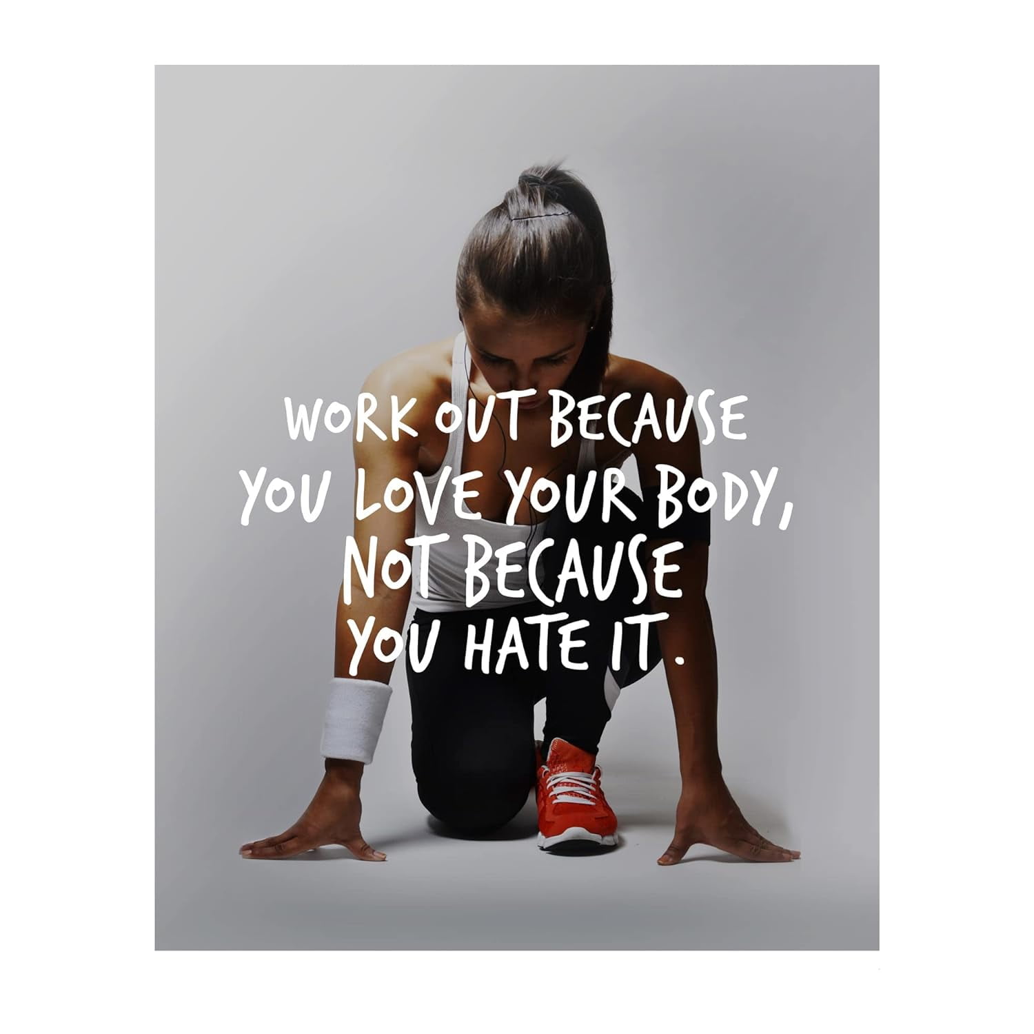AEFER Work Out Because You Love Your Body - Motivational Exercise Wall ...