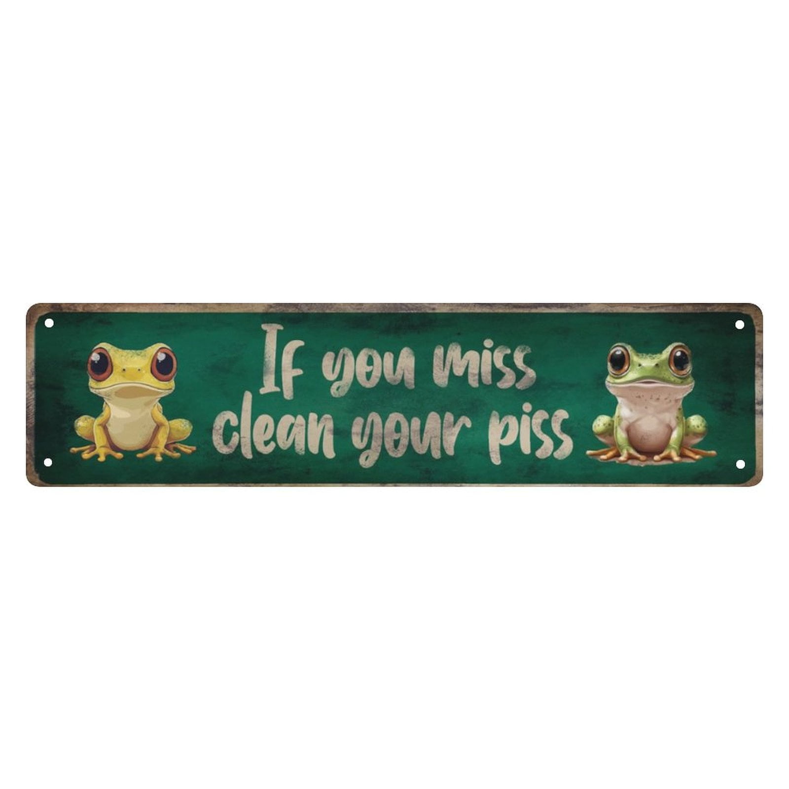 AEFER If You Miss Clean Your Piss Street Sign Retro Funny Wall Decor ...