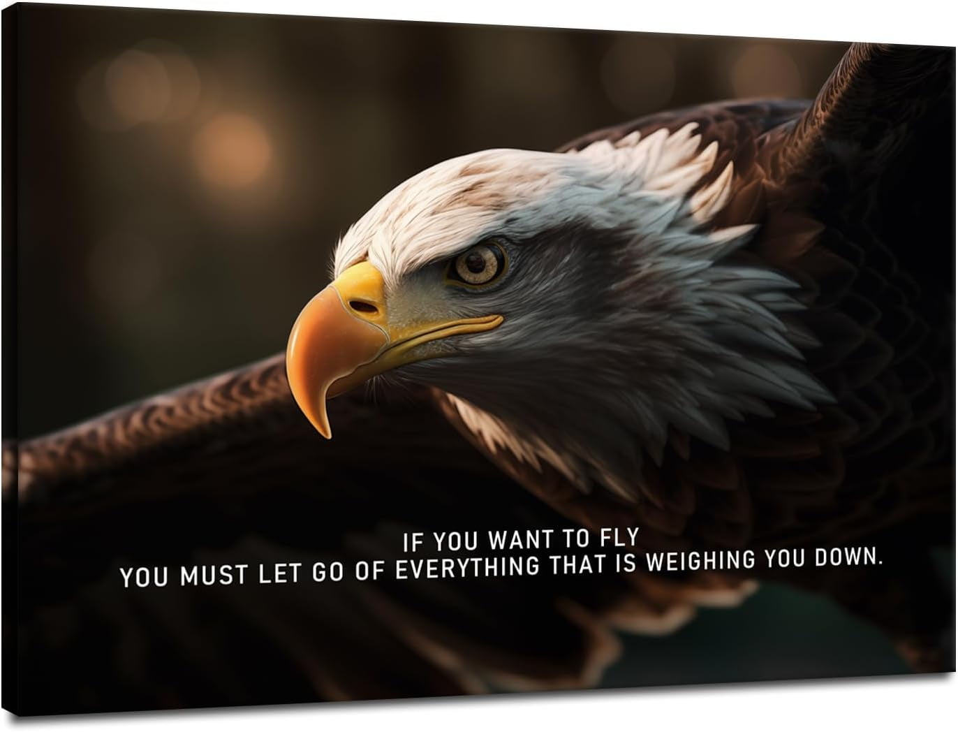 AEFER If You Want To Fly Animal Inspirational Canvas Wall Art ...