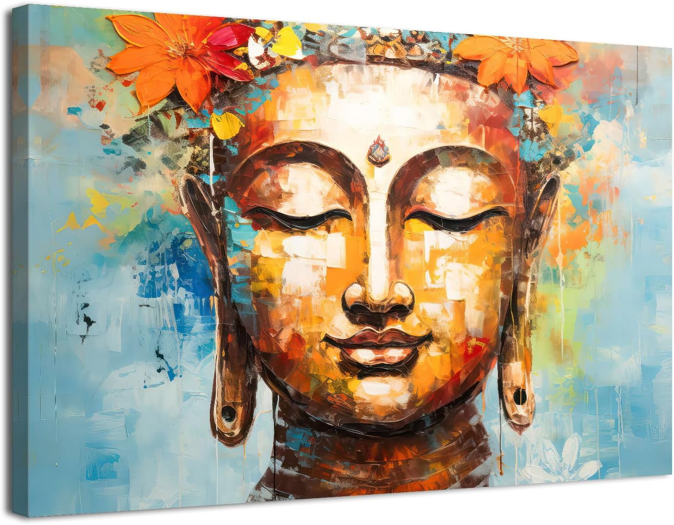 AEFER Zen Wall Art Buddha Wall Decor Abstract Buddhist Painting ...