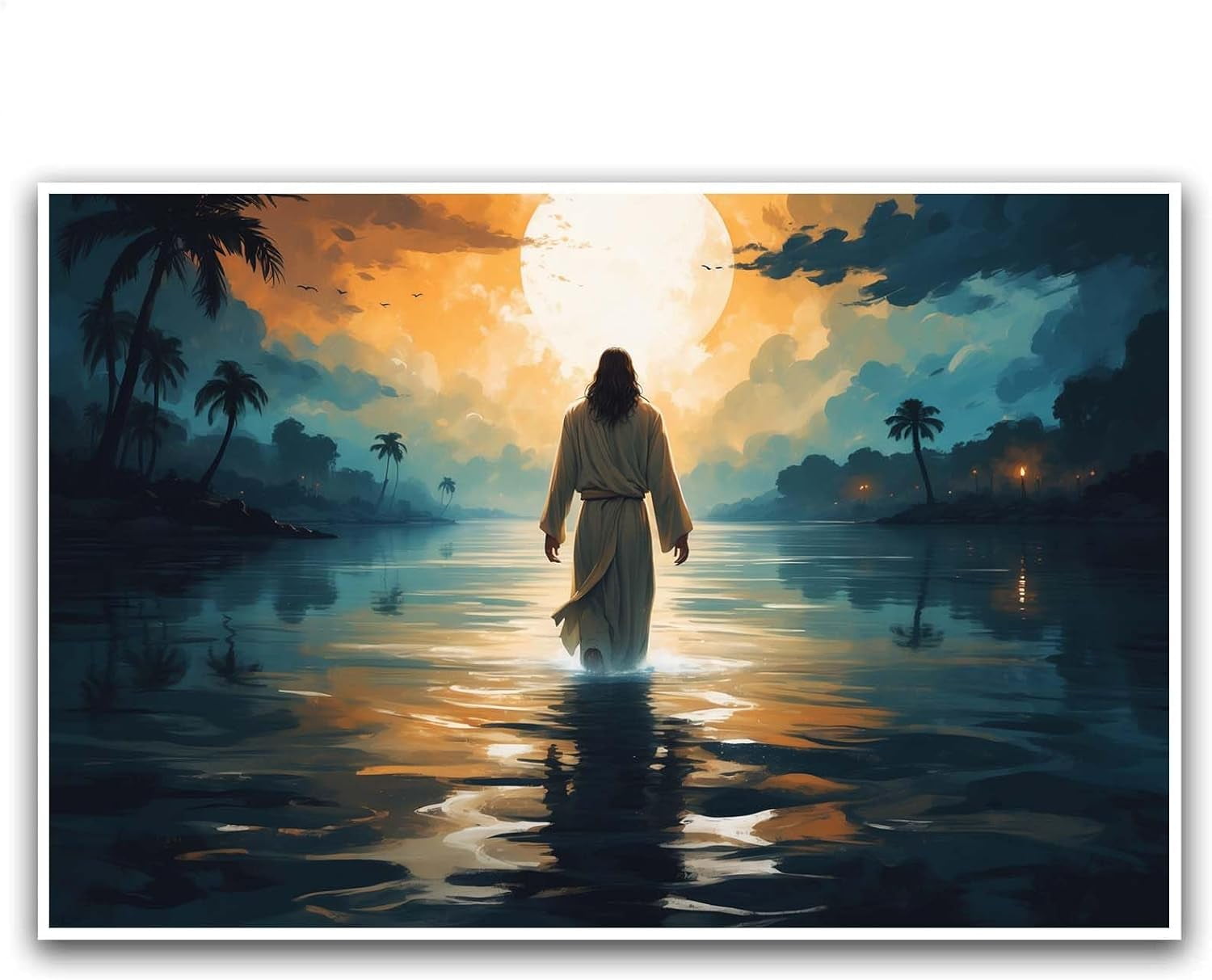 AEFER jesus walking on water jesus painting biblical art catholic art ...