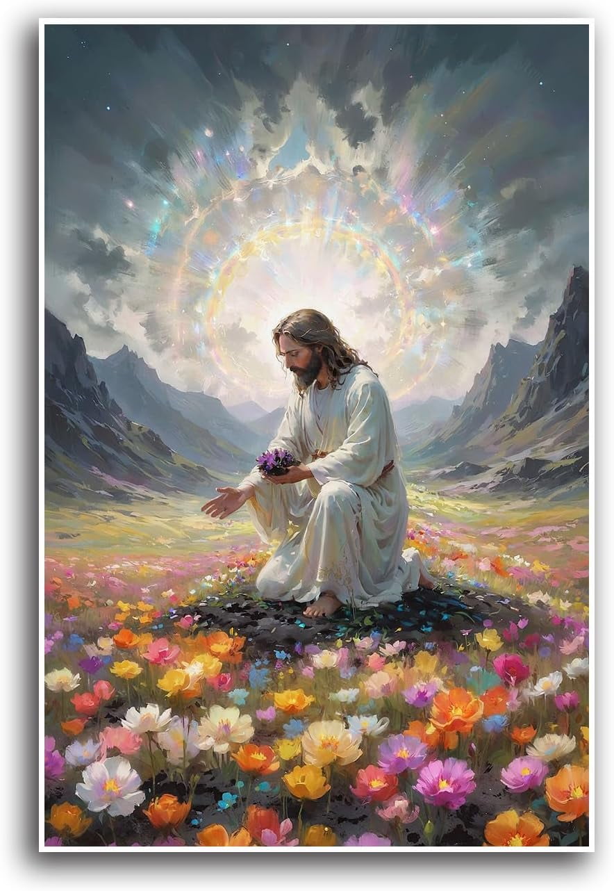 AEFER he is risen jesus resurrection painting inspirational wall decor ...